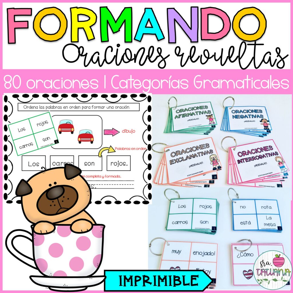 Scrambled Sentences in Spanish | Formando Oraciones Revueltas | Made By ...
