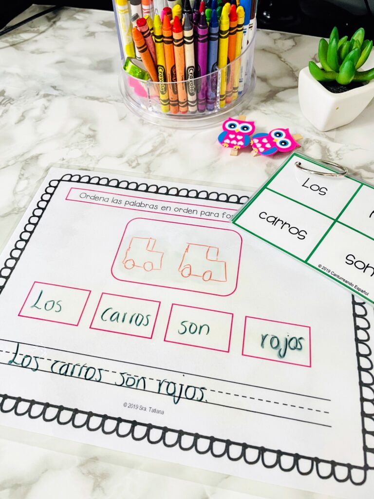 Scrambled Sentences in Spanish | Formando Oraciones Revueltas | Made By ...