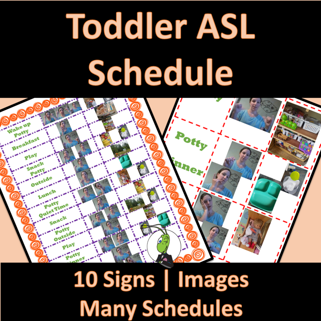 Toddler Day Schedule Visual with Pictures American Sign Language (ASL ...