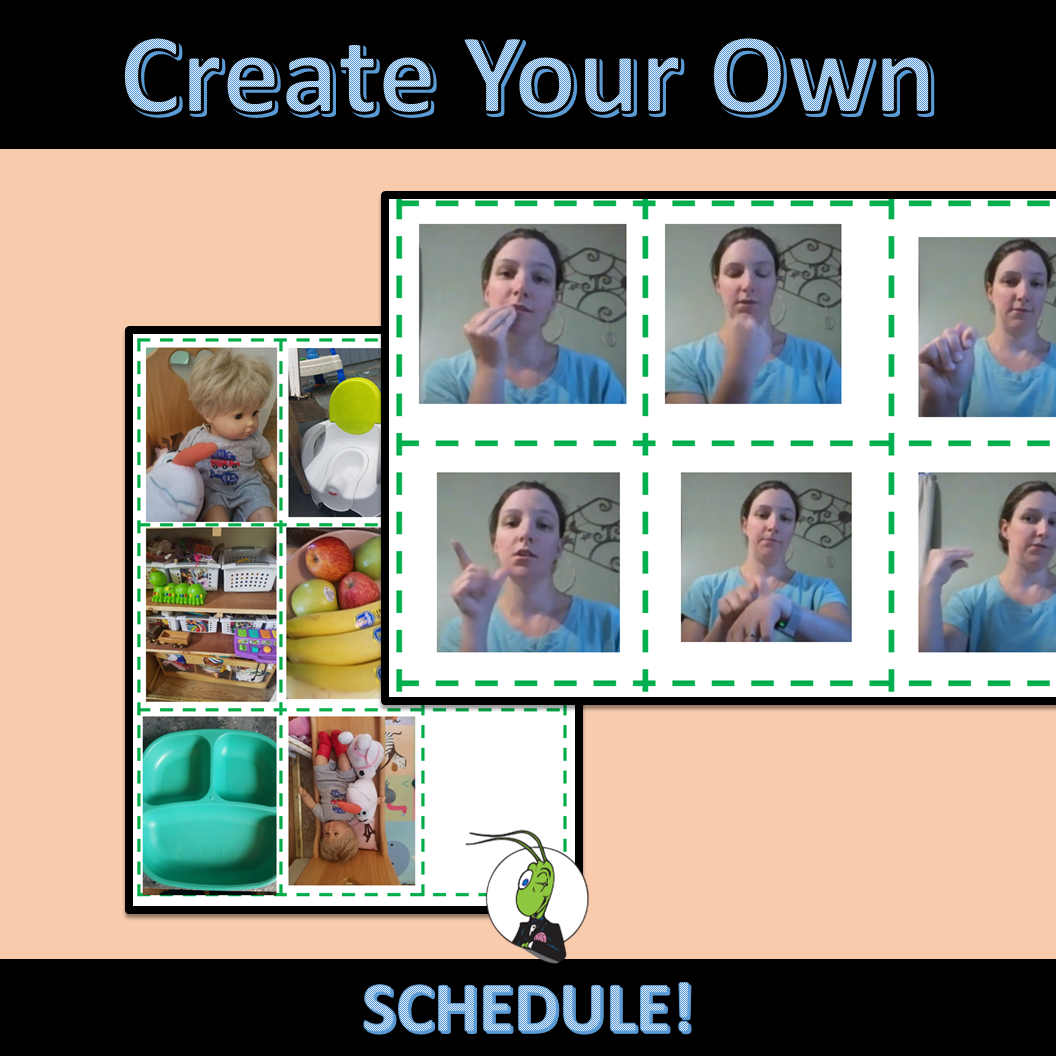 Toddler Day Schedule Visual with Pictures American Sign Language (ASL ...