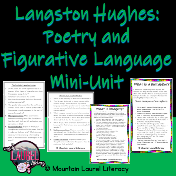 Langston Hughes Poetry Mini-Unit for Figurative Language and Imagery ...
