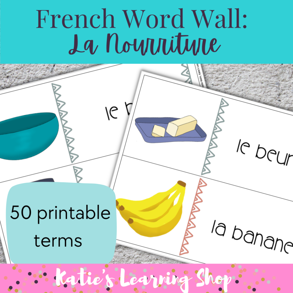 French Word Wall: La Nourriture | Food | Made By Teachers