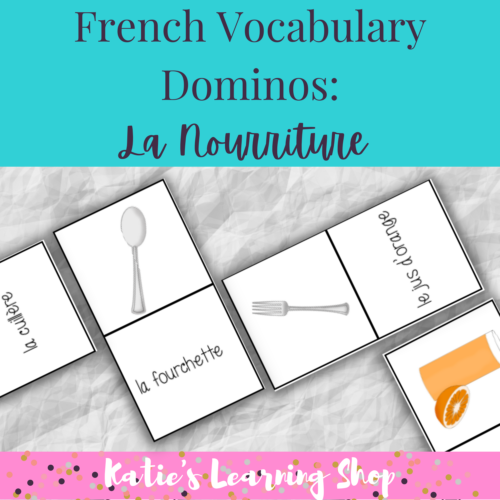 French Vocabulary Dominos: La Nourriture | Food | Made By Teachers