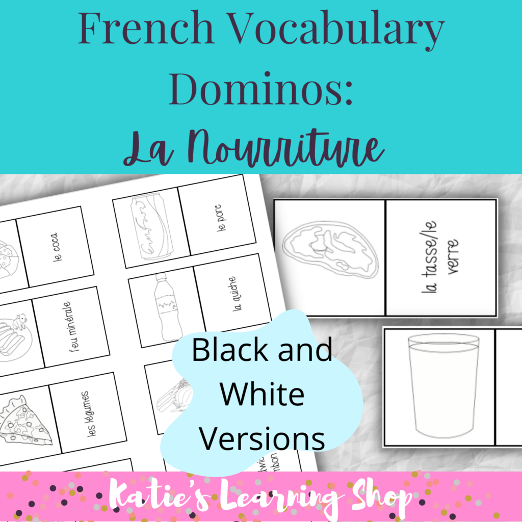 French Vocabulary Dominos: La Nourriture | Food | Made By Teachers