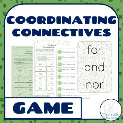 St Patrick's Compound Conjunctions NO PREP Sentence Game and Bulletin ...