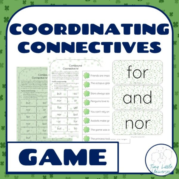 St Patrick's Compound Conjunctions NO PREP Sentence Game and Bulletin ...