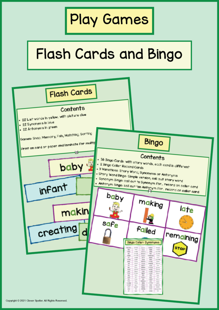 Synonyms and Antonyms Bingo Games & Flashcard Activities plus Bonus ...
