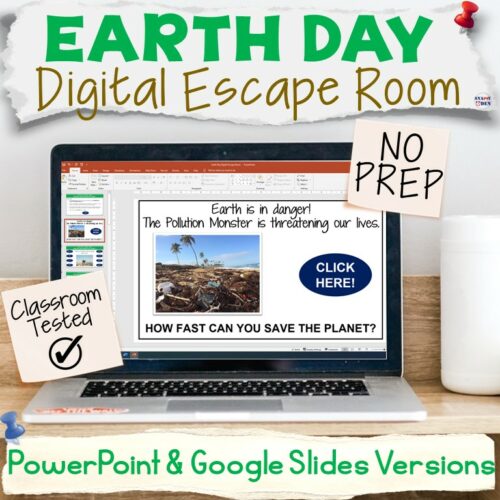 Earth Day Escape Room - PowerPoint and Google Slides Versions | Made By ...