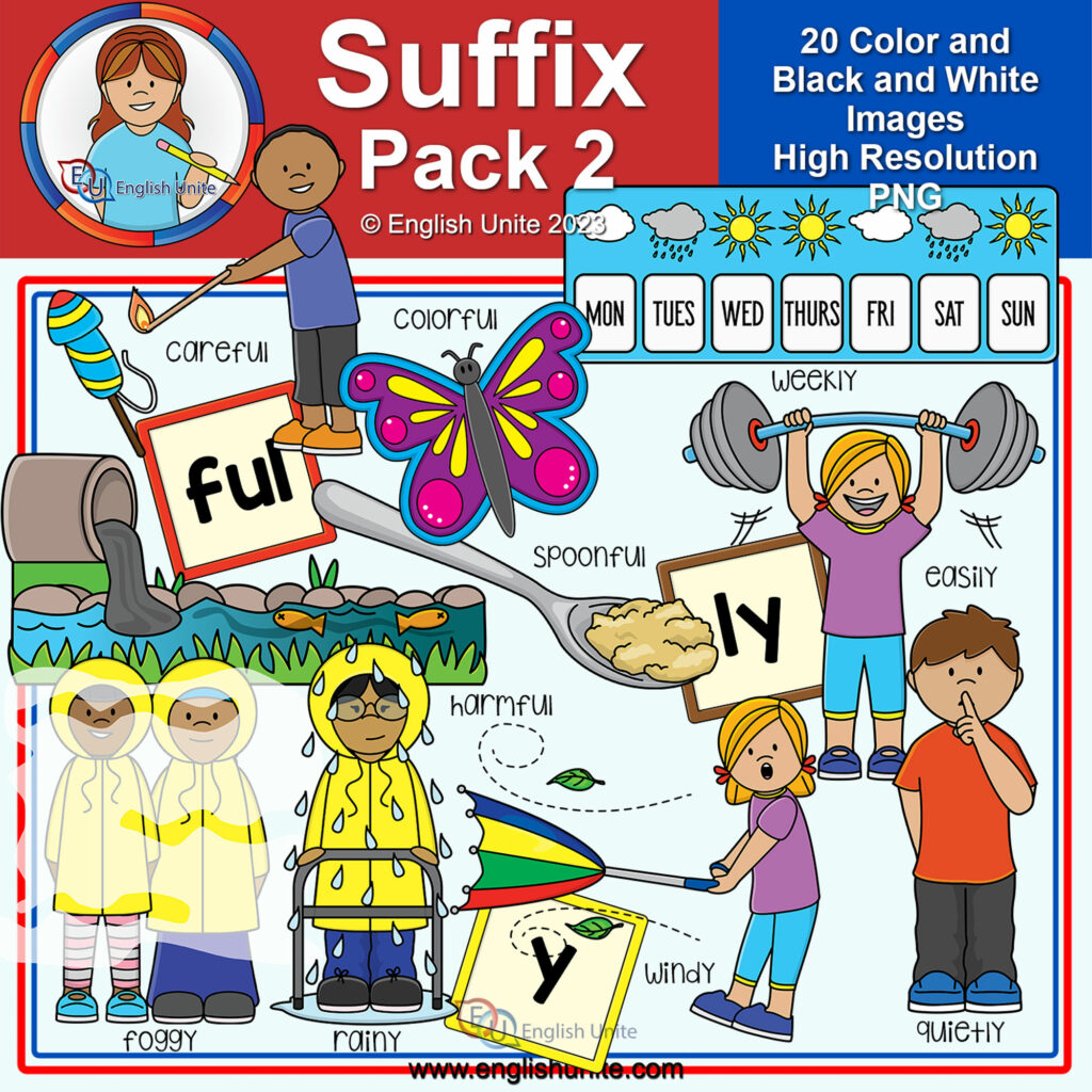 Clip Art - Suffix Bundle | Made By Teachers