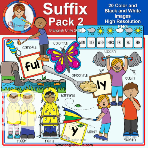 Clip Art - Suffix Bundle | Made By Teachers