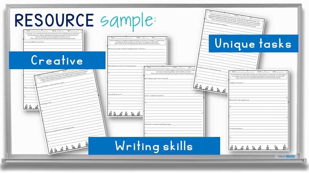 Narrative Writing Sentence Starters - Short Story Prompts With Rubric ...