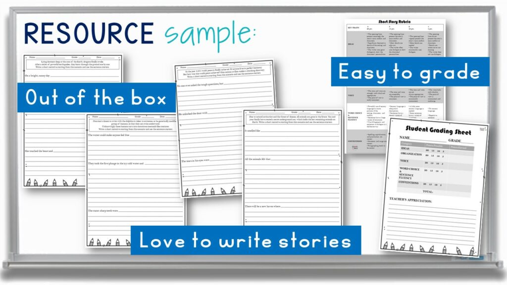Narrative Writing Sentence Starters - Short Story Prompts With Rubric ...