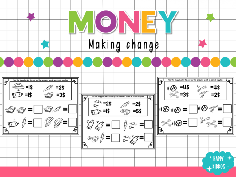 Money: Making Change Worksheets – Back to School. | Made By Teachers