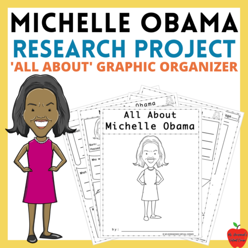 Michelle Obama All-About Research Project Graphic Organizer | Biography ...