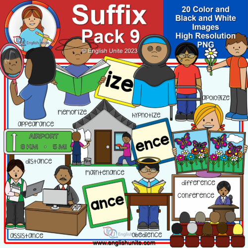 Clip Art - Suffix Bundle | Made By Teachers