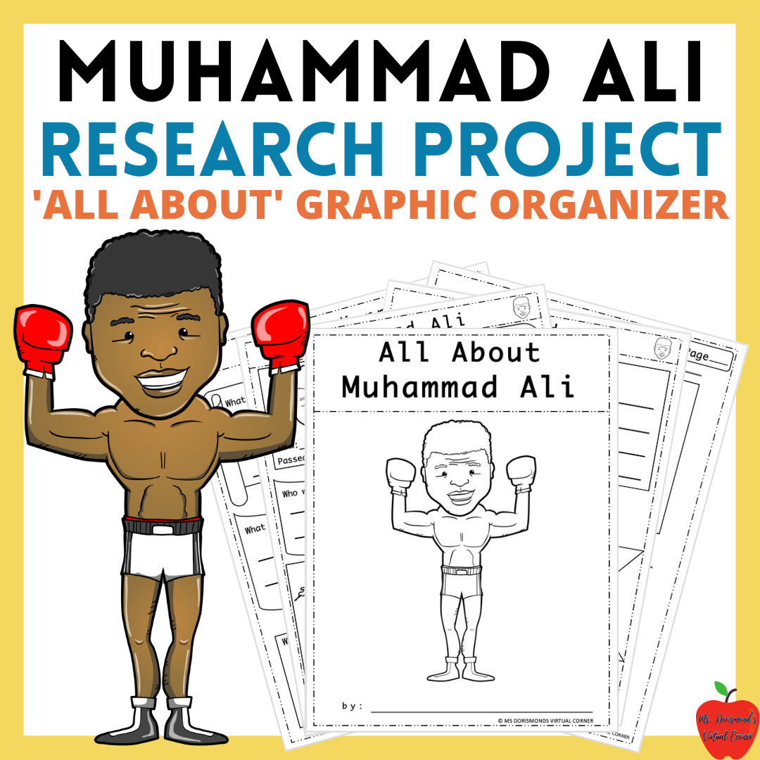 Muhammad Ali All-About Research Project Graphic Organizer | Biography ...
