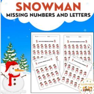Winter Activities | Snowman Missing Numbers and Letters | Made By Teachers