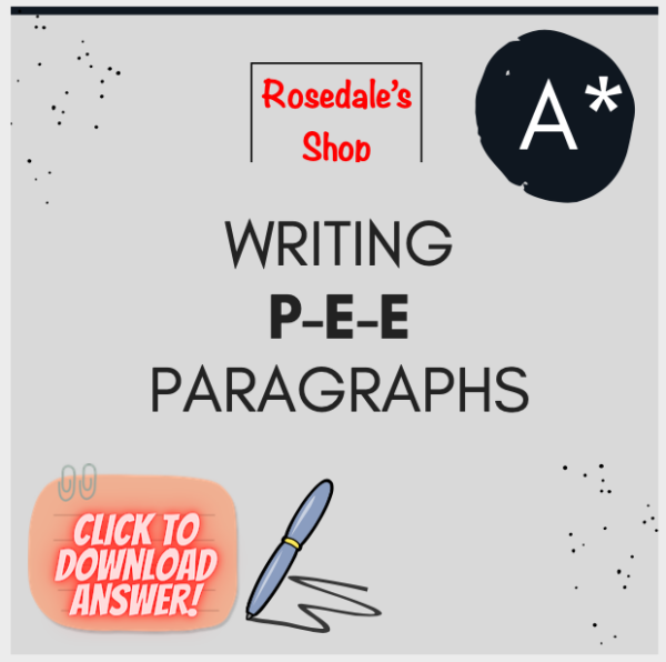 PEE Paragraphs Sample Answers Grade 9 for Secondary School Revision ...
