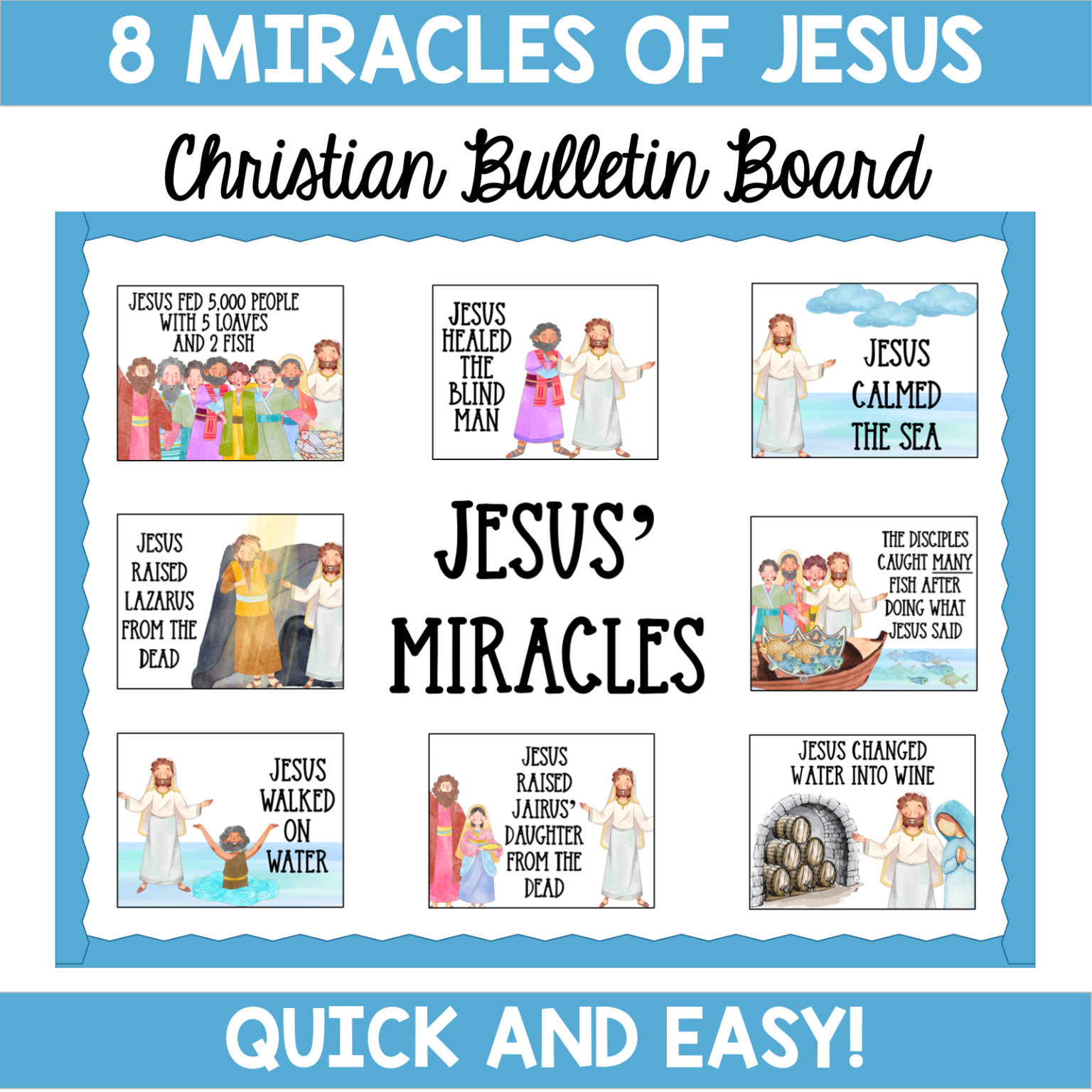 Christian Bulletin Board: Miracles of Jesus | Made By Teachers