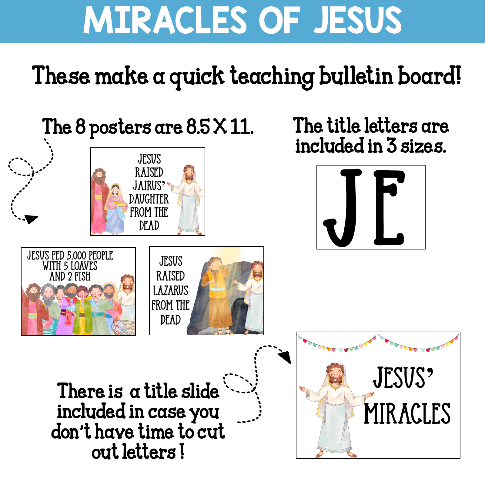 Christian Bulletin Board: Miracles of Jesus | Made By Teachers