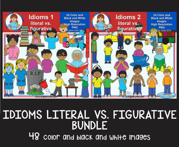 Clip Art - Idioms Literal vs. Figurative Bundle | Made By Teachers