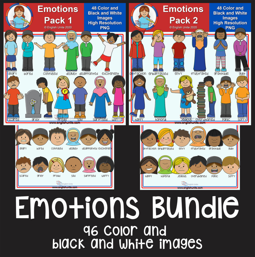 Clip Art - Emotions Bundle | Made By Teachers