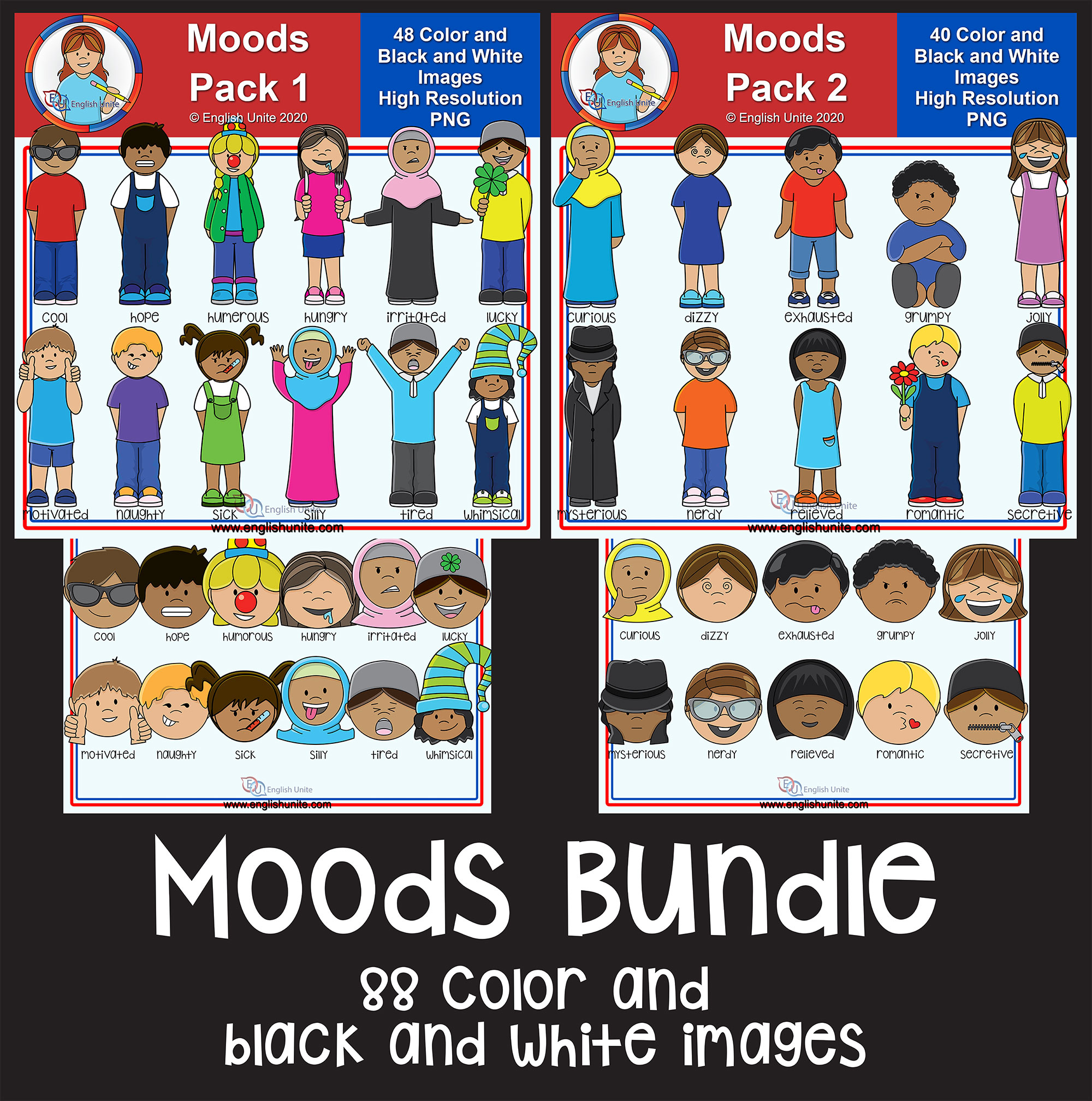 Clip Art - Moods Bundle | Made By Teachers
