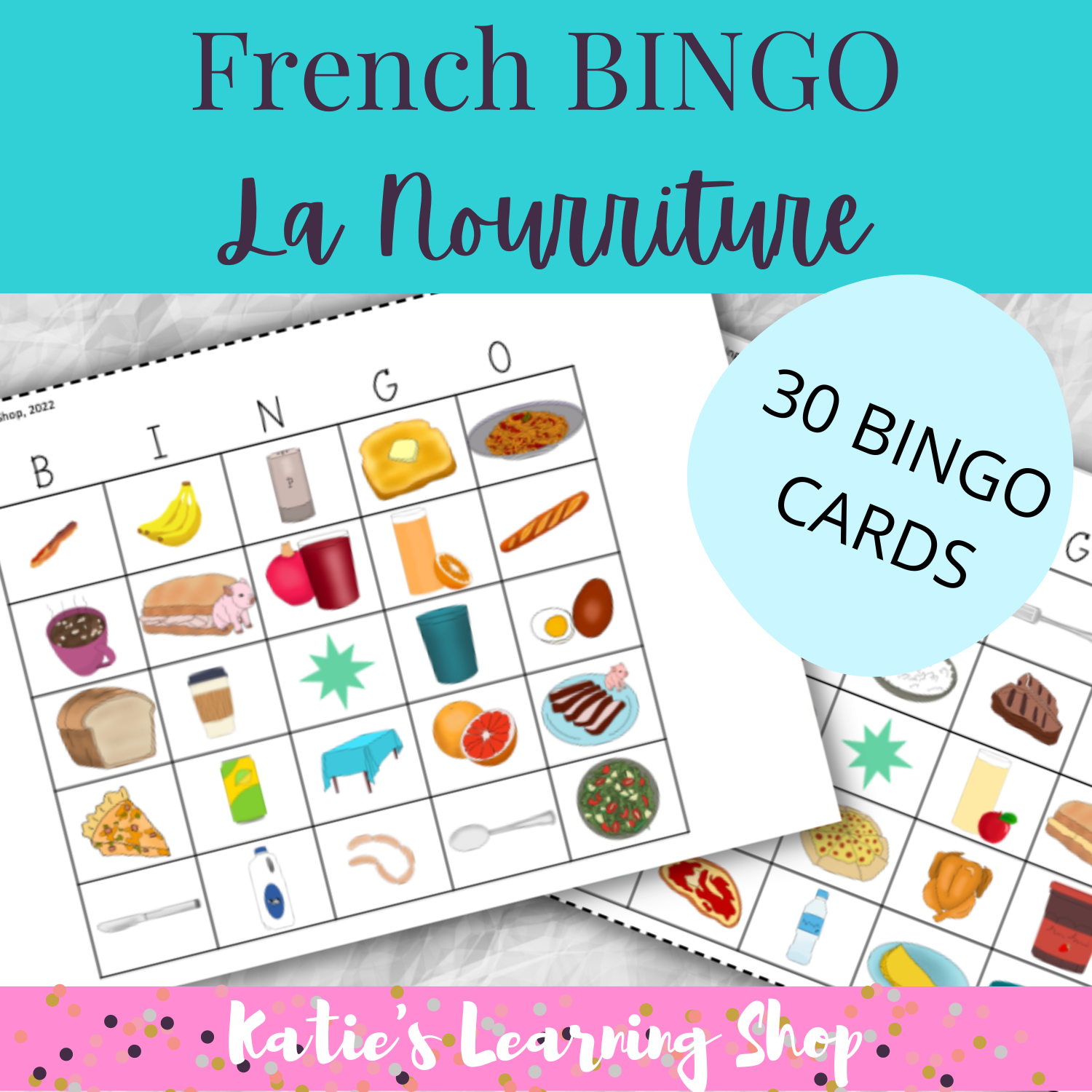 French BINGO: La Nourriture | Food | Made By Teachers