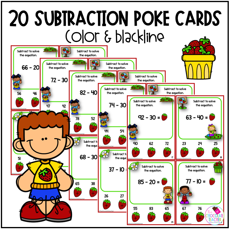 Addition & Subtraction No Regrouping - 1st Grade Math - Task Cards ...
