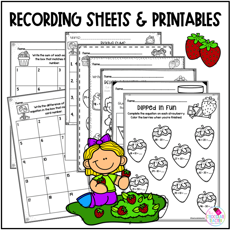 Addition & Subtraction No Regrouping - 1st Grade Math - Task Cards ...