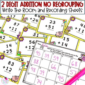 2 Digit Addition No Regrouping - Write the Room - Spring Math | Made By ...