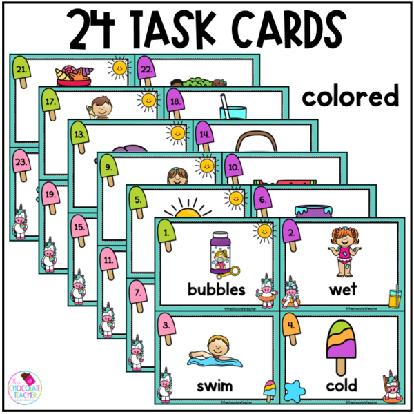 Nouns Verbs Adjectives - Parts of Speech - Write the Room - Summer ...