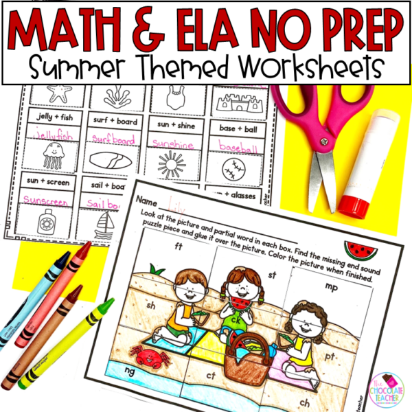 1st Grade Review - Math Phonics Grammar Worksheets - End of Year | Made ...