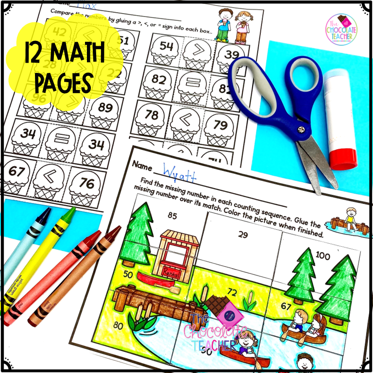 1st Grade Review - Math Phonics Grammar Worksheets - End of Year | Made ...