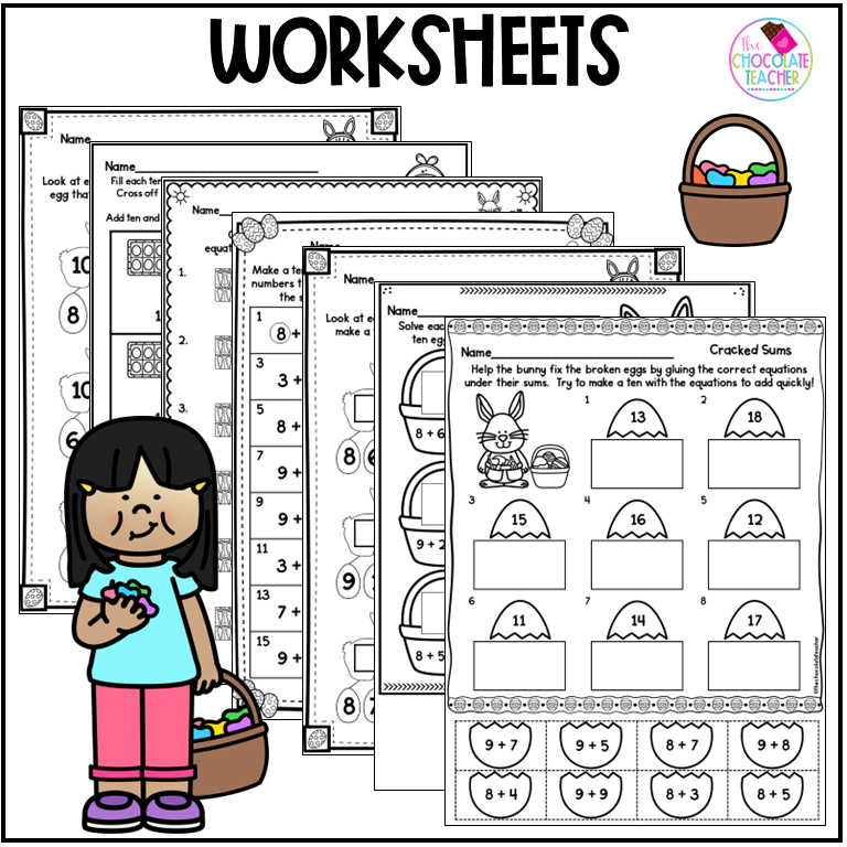 Making Ten to Add - Easter Math - Spring Craft | Made By Teachers