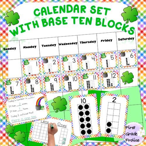 March Calencdar Pieces with Ten Frames | Made By Teachers