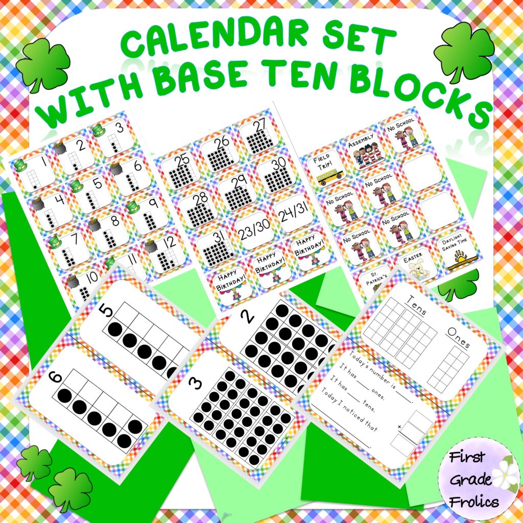March Calencdar Pieces with Ten Frames | Made By Teachers