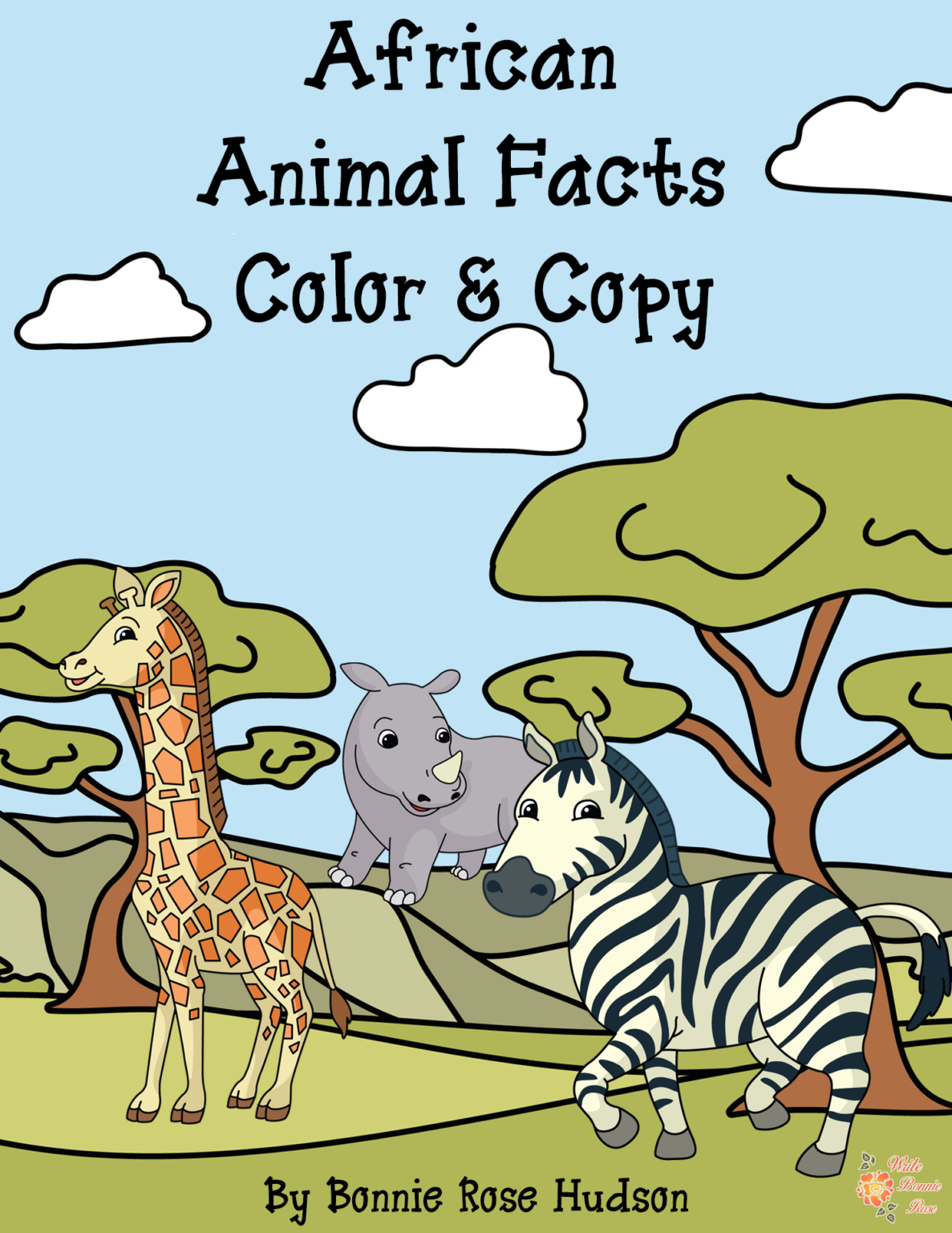 African Animals Facts Color and Copy | Made By Teachers