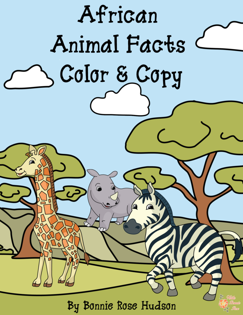 African Animals Facts Color and Copy | Made By Teachers