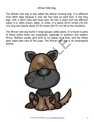 African Animals Facts Color and Copy | Made By Teachers