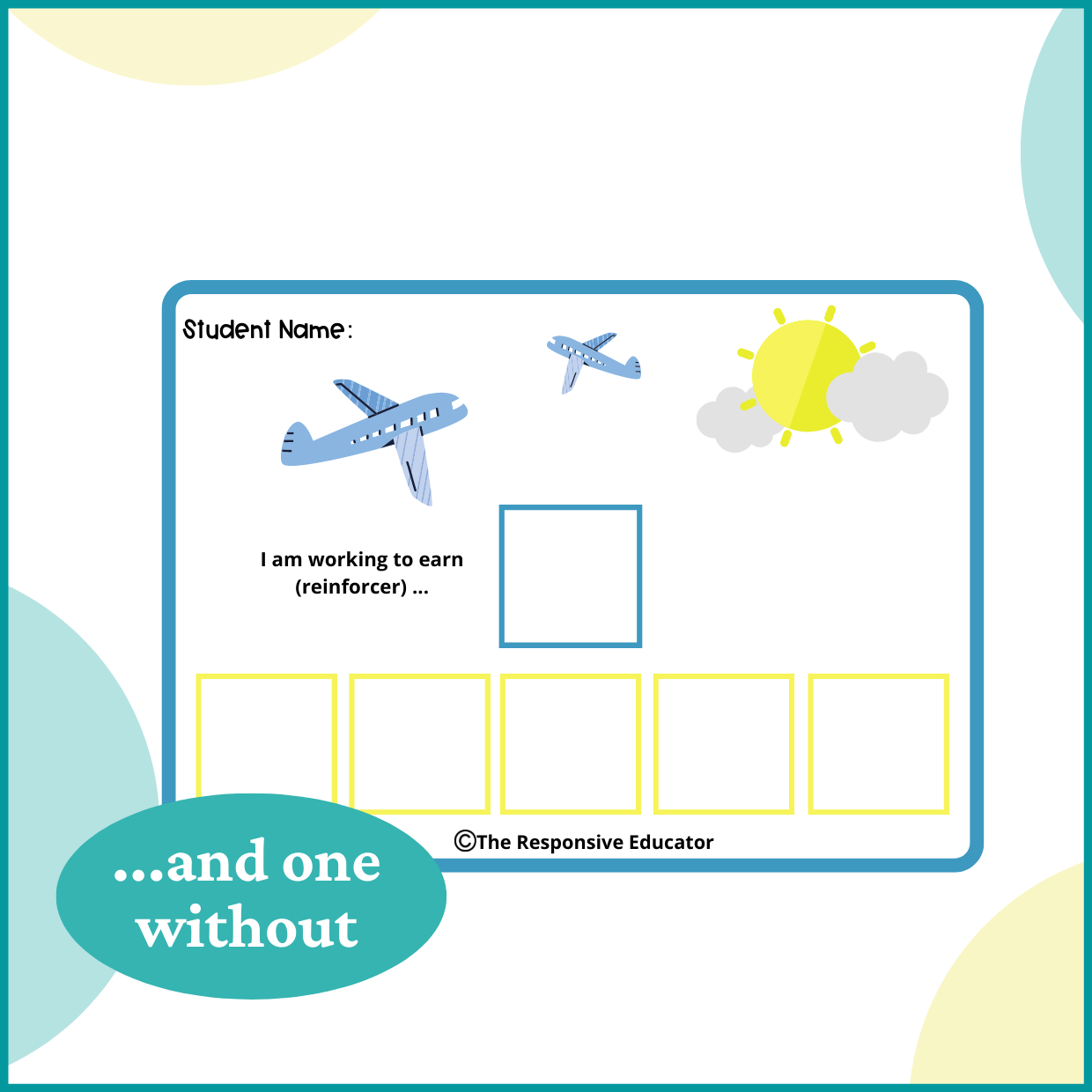 Airplanes Token Board | Made By Teachers