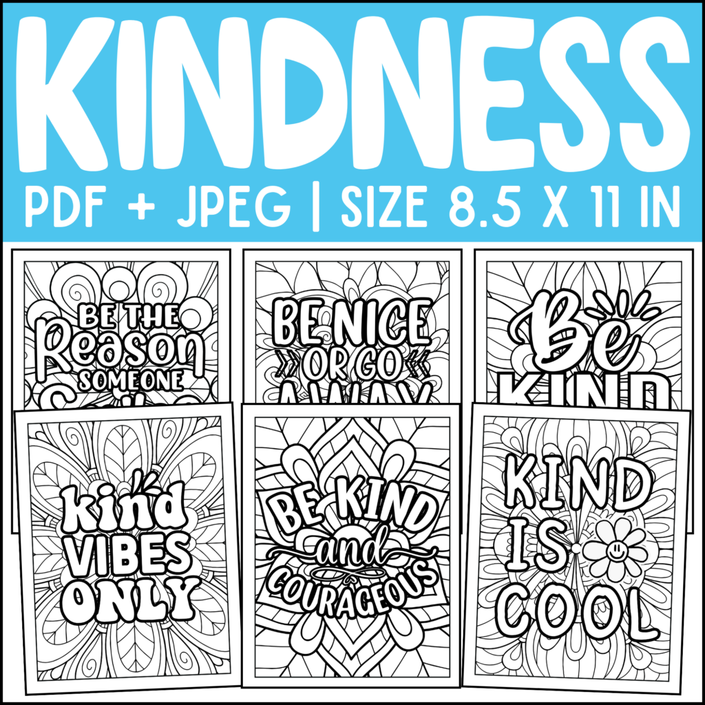 Kindness Coloring Pages | Kindness Activities | Random Acts of Kindness ...