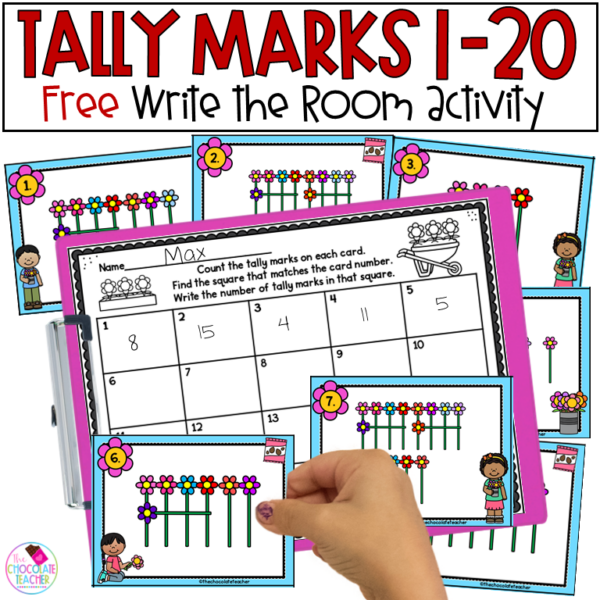 Tally Marks - Numbers 1-20 - Math Write the Room - Free | Made By Teachers