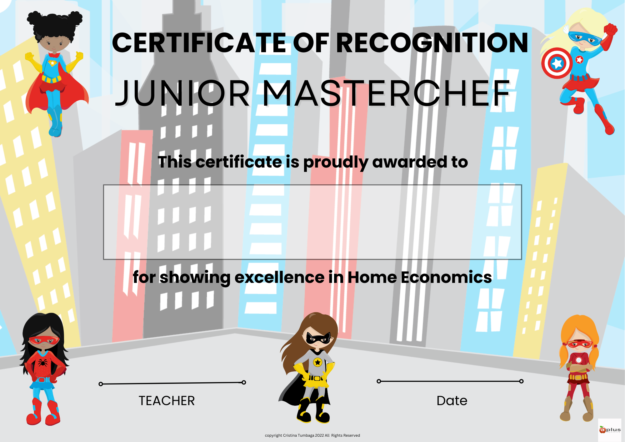 End of Year, Certificate of Completion and Promotion Superheroes Theme ...