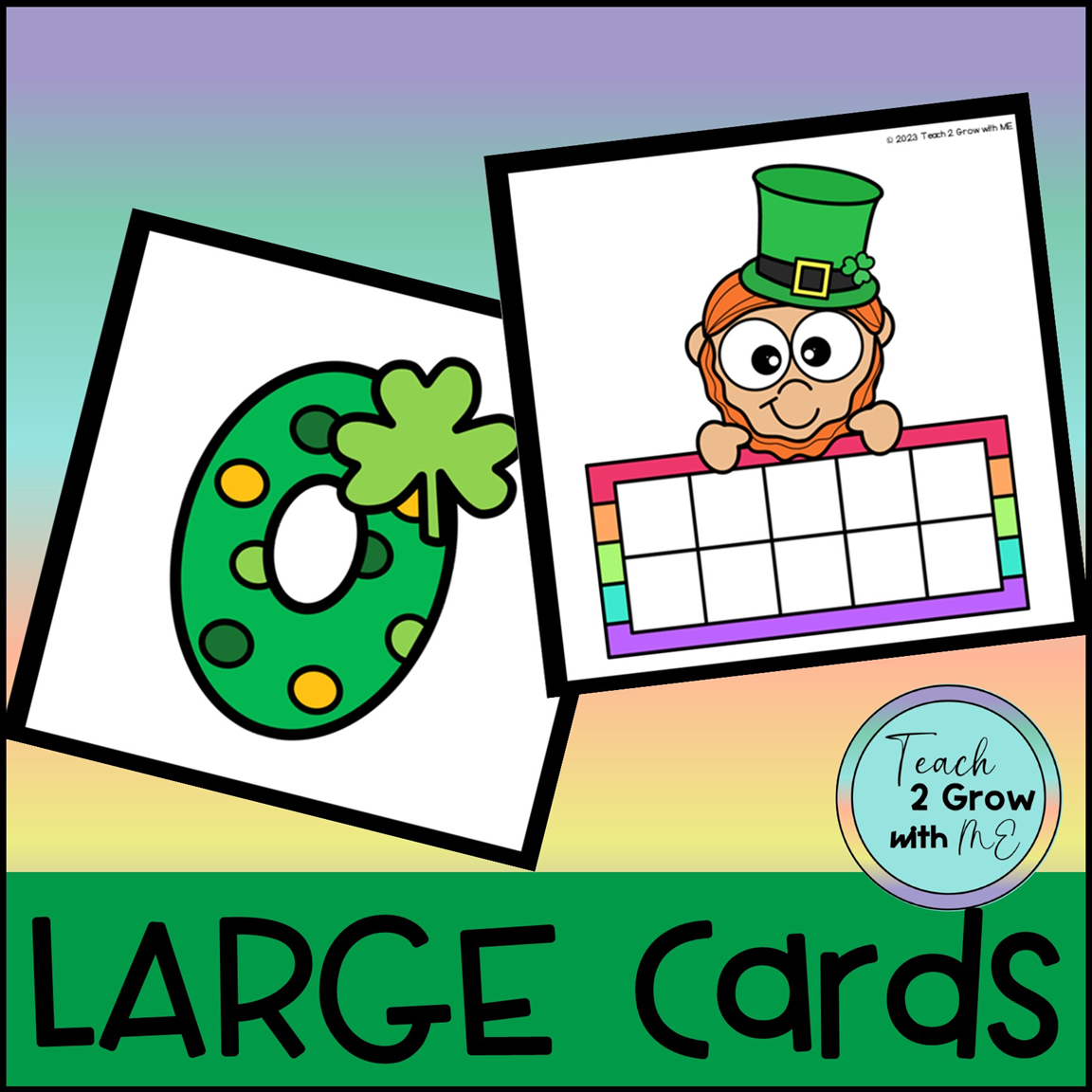 St. Patrick's Day Math 10 Frames Memory Match Large Floor Game for PreK ...