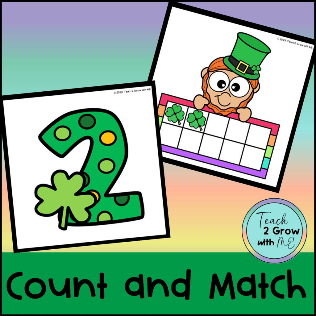 St. Patrick's Day Math 10 Frames Memory Match Large Floor Game for PreK ...