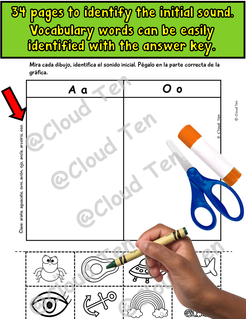 Sonidos Iniciales Cortar Y Pegar