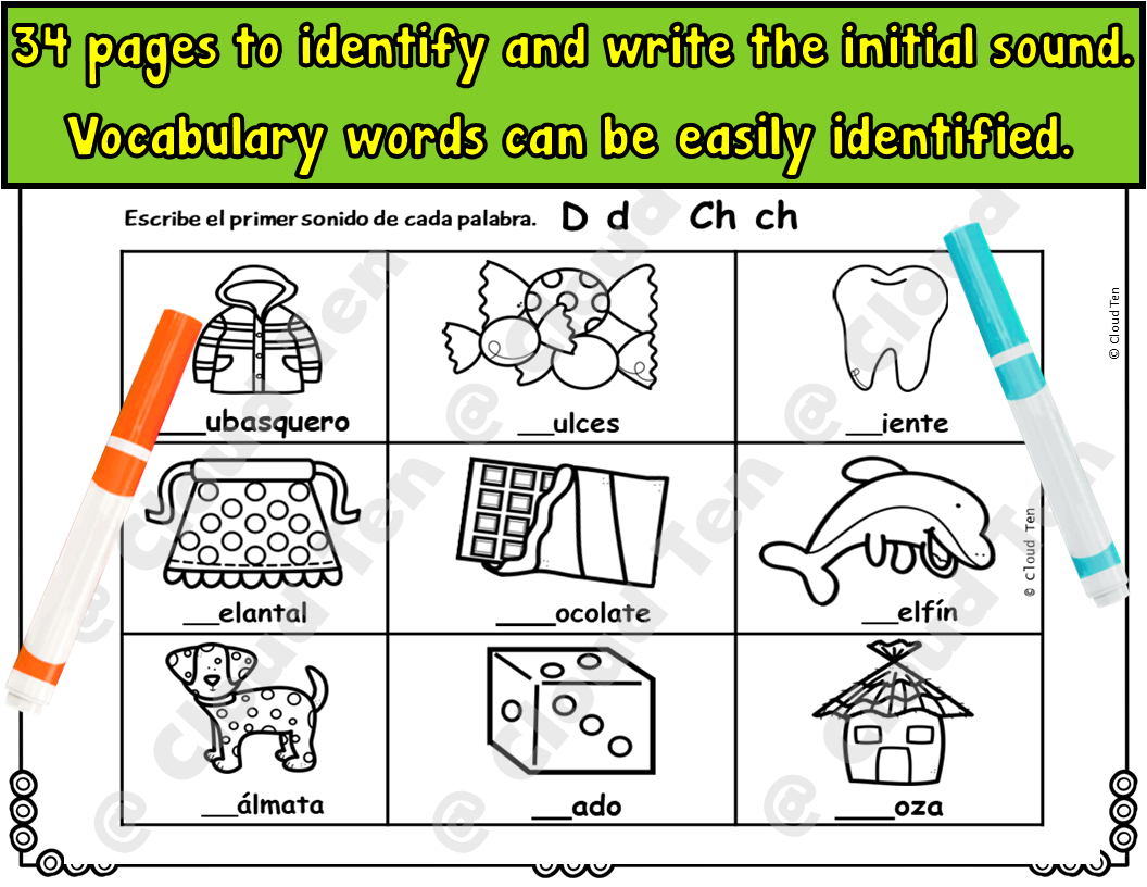Escribe el sonido inicial | Made By Teachers
