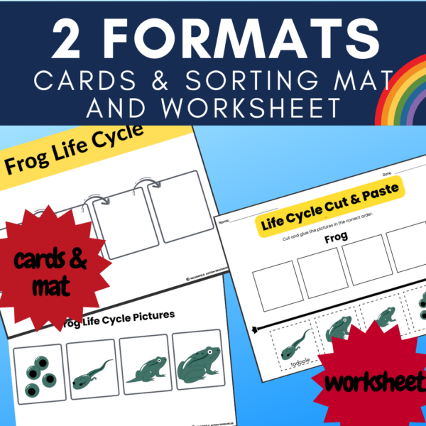 Spring 4 Step Sequence Cards, Mat, and Cut & Paste Worksheets - Made By ...