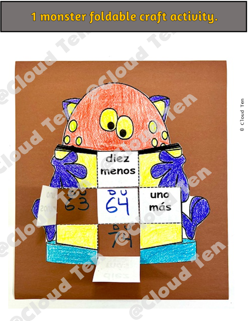 Diez mas, diez menos, uno mas, uno menos | Made By Teachers